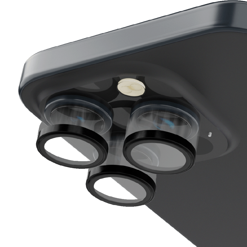 Levelo Lucent Trio 9H Hardness Camera Lens Protector for iPhone 15 Pro ...